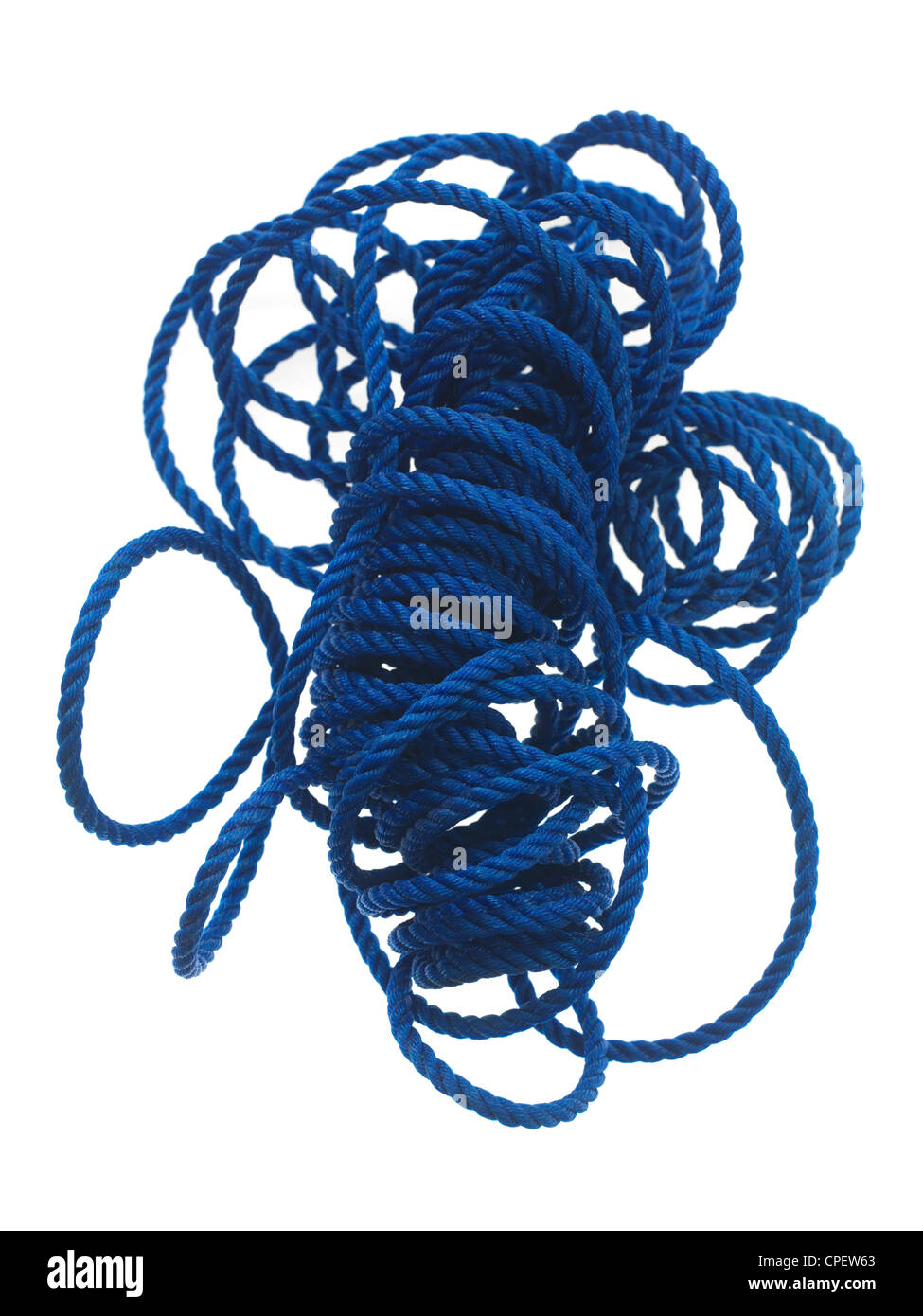 Pieces of rope isolated against a white background Stock Photo - Alamy