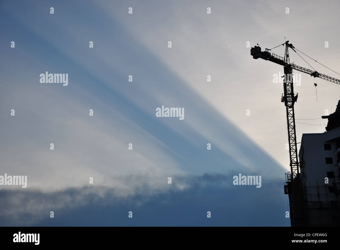 Beams through the Sky Stock Photo - Alamy