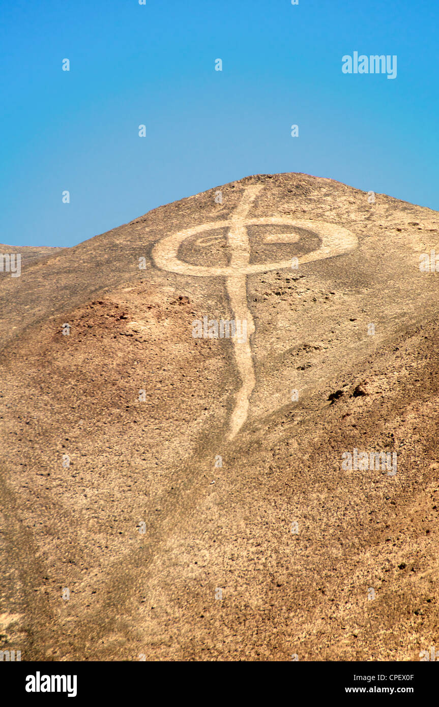 Geoglyphs Geoglifos de Pintados Atacama Desert near Iquique Chile Stock ...