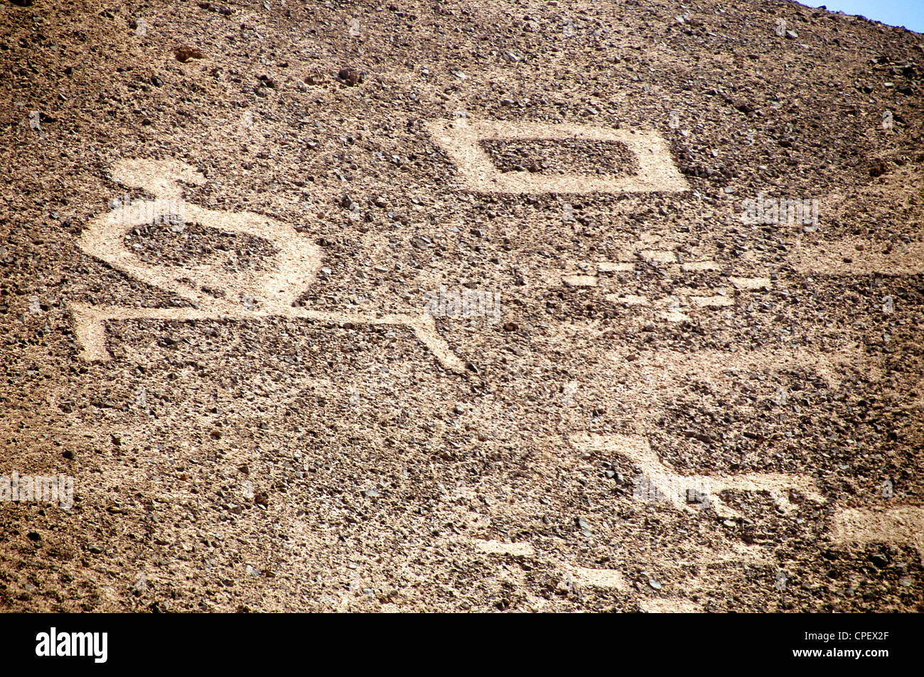 Geoglyphs Geoglifos de Pintados Atacama Desert near Iquique Chile Stock ...