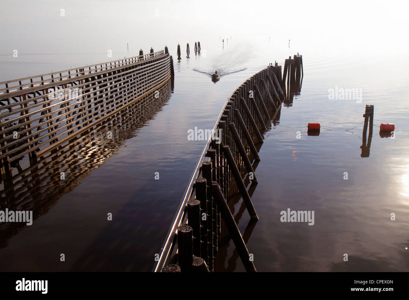 Florida Lake Okeechobee,Port Mayaca Locks,boat,entering,visitors travel ...