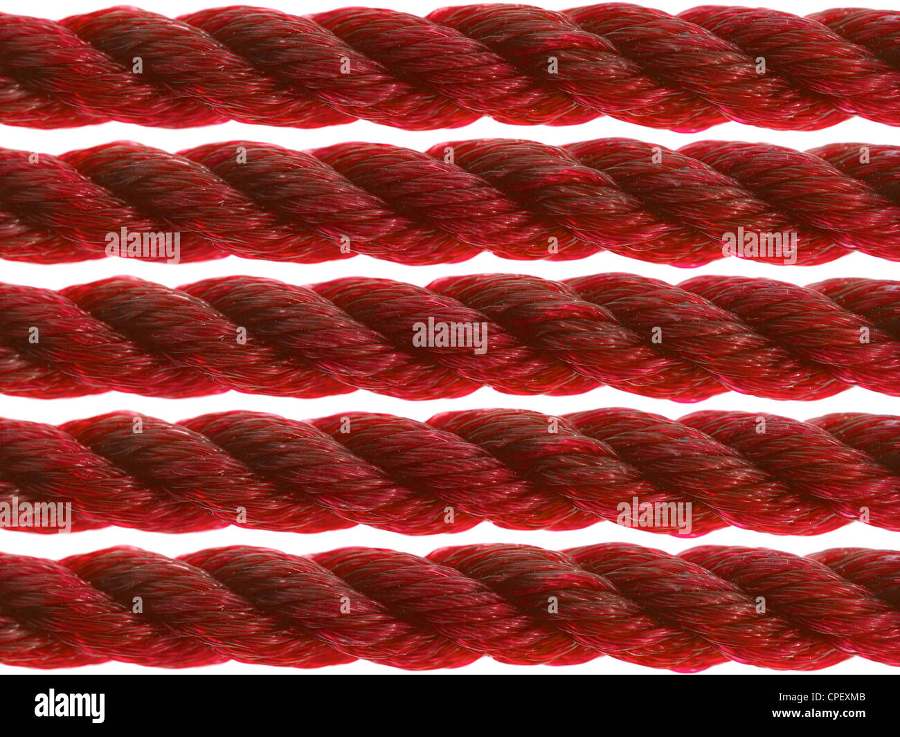 Pieces of rope isolated against a white background Stock Photo - Alamy