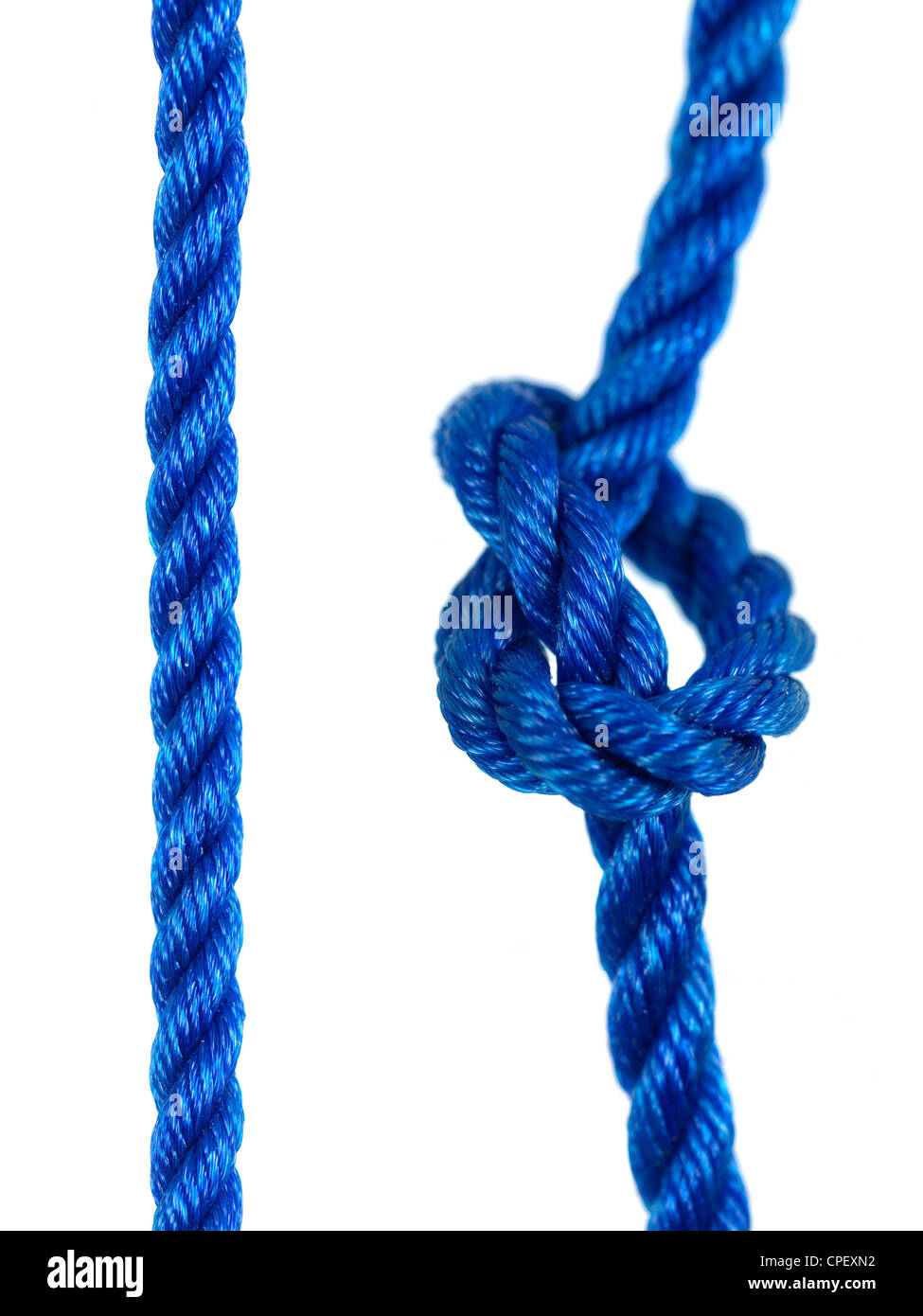 Pieces of rope isolated against a white background Stock Photo - Alamy