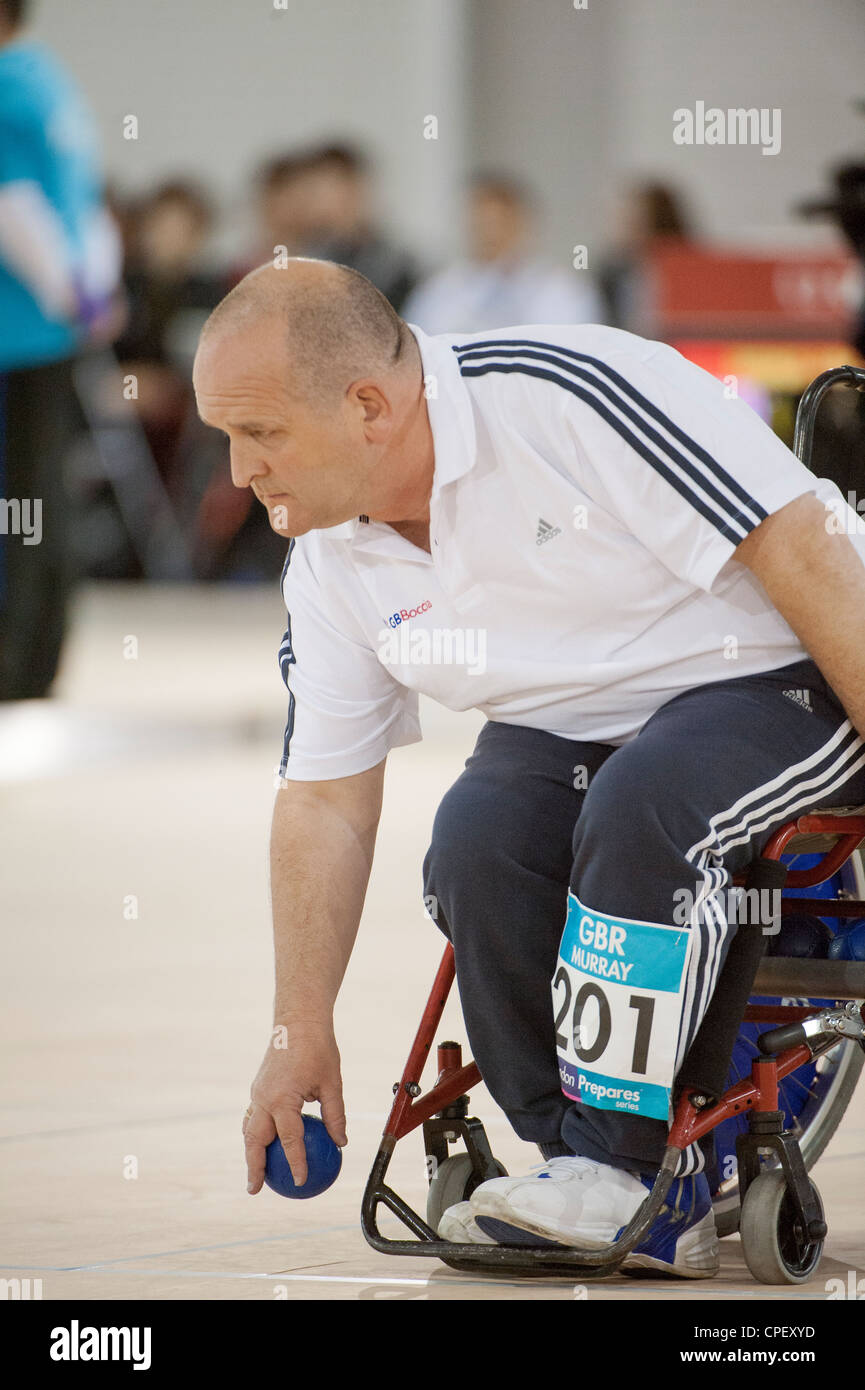 London, England, 12-05-05. Nigel MURRAY (GBR) competes in the Boccia ...