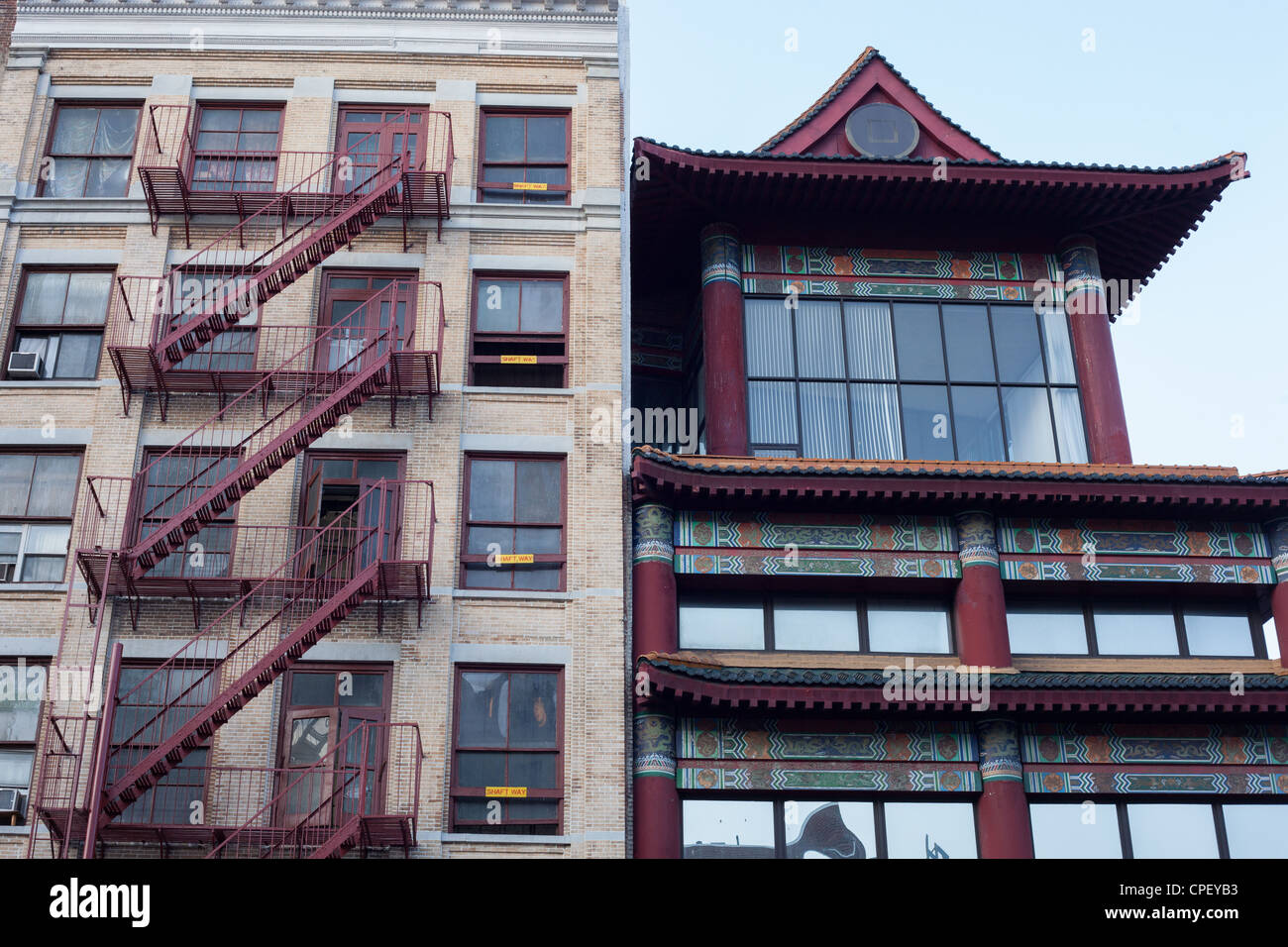 Buildings in Chinatown New York City Stock Photo - Alamy