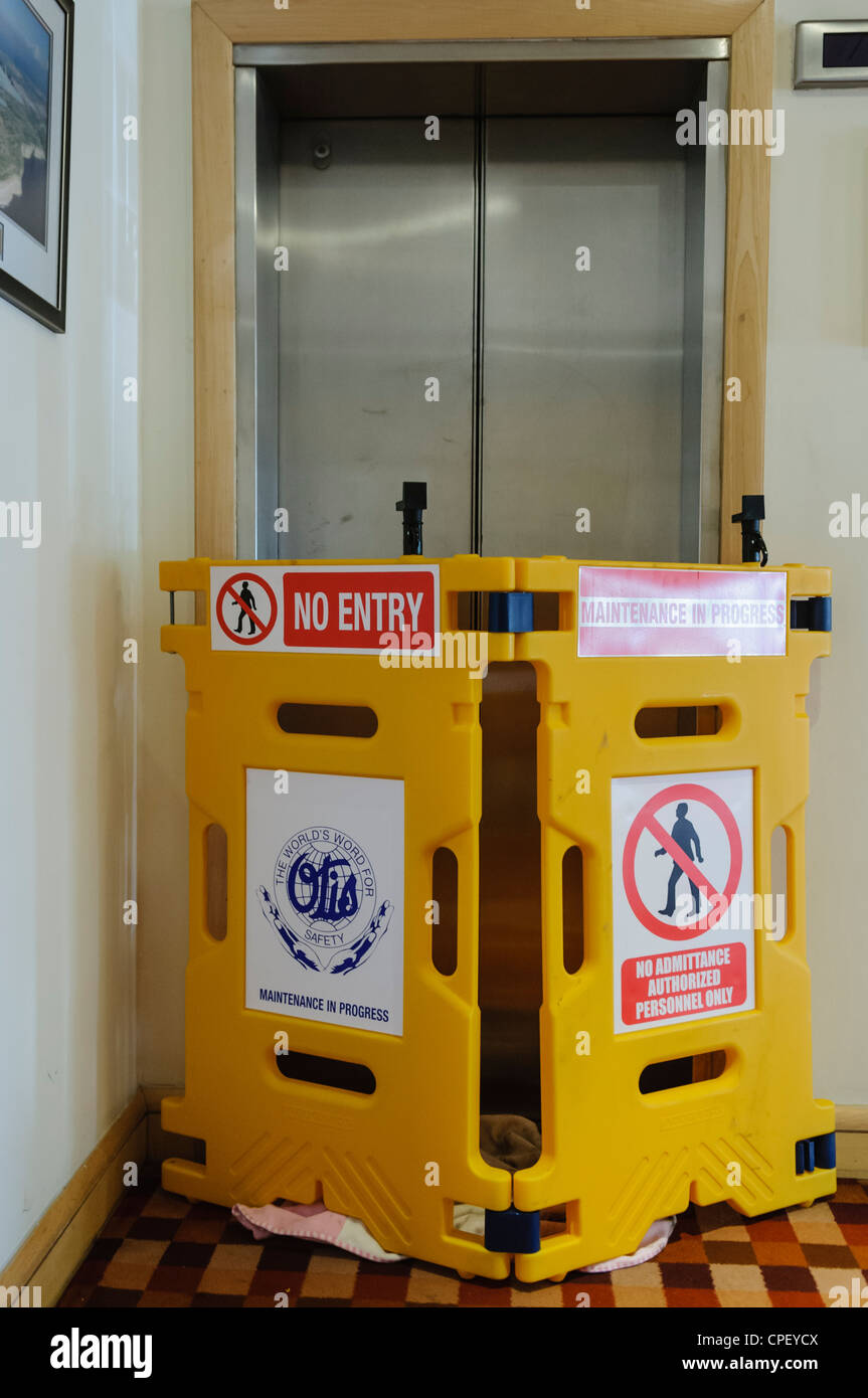 Lift closed for maintenance Stock Photo - Alamy