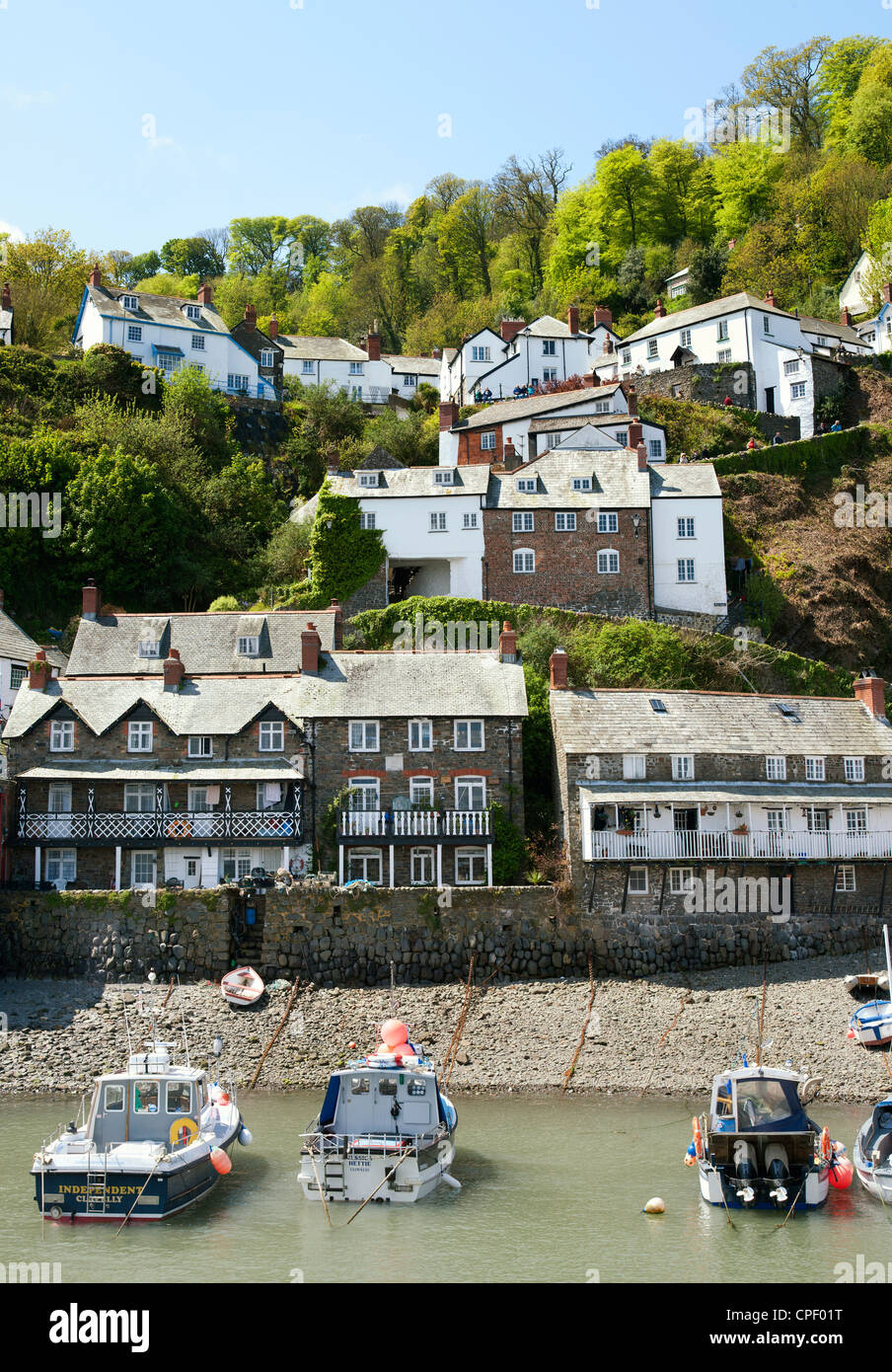 Clovelly harbour. Historical privately owned traditional Devon Village ...