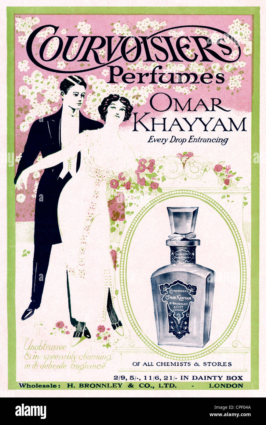 Courvoisiers Perfumes, Omar Khayyam, 1914 advert for the English Scent ...