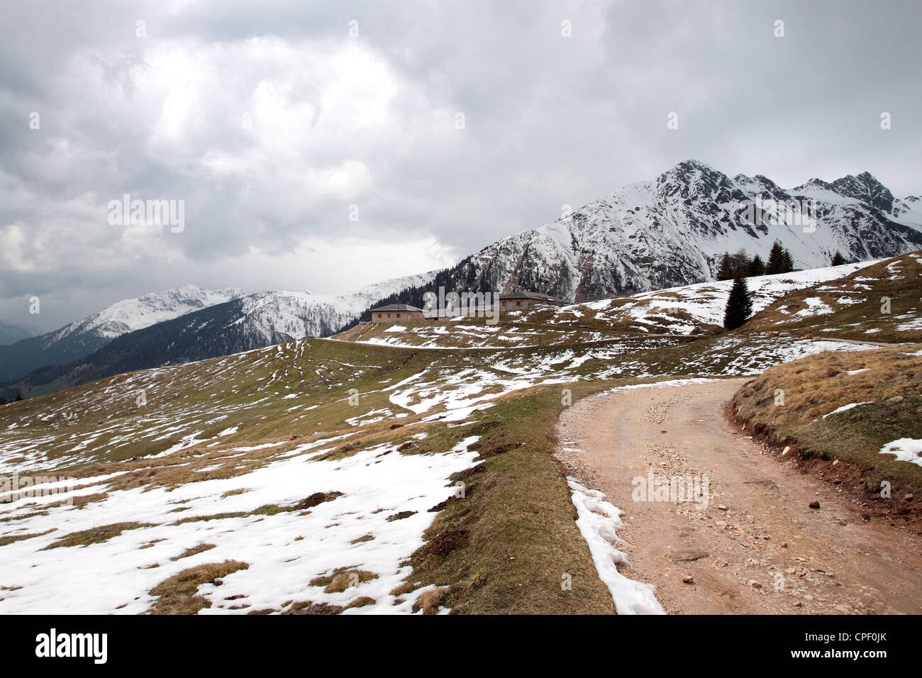 View of malga Cloz in val di Rabbi. Monte Luco, Trentino. Italy Stock ...