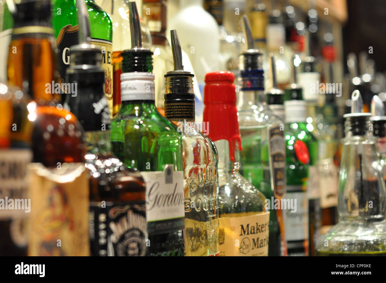 Selection of spirits Stock Photo - Alamy