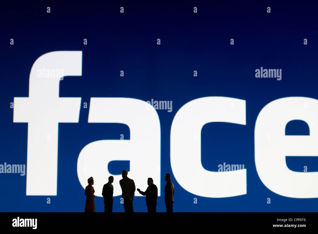 Facebook Social networking internet site logo on computer screen with ...