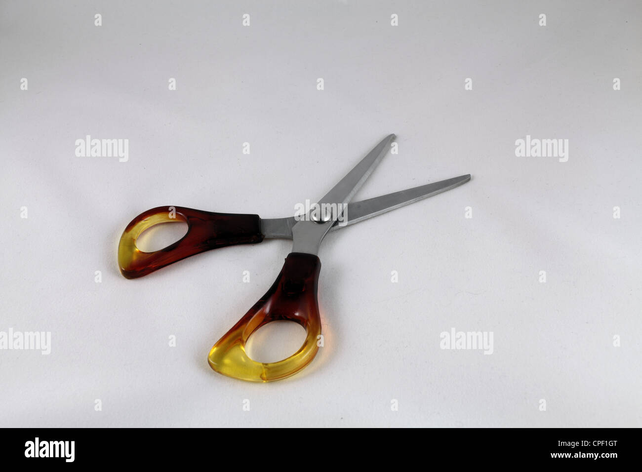 Pair of open scissors in a light tent with white background Stock Photo ...