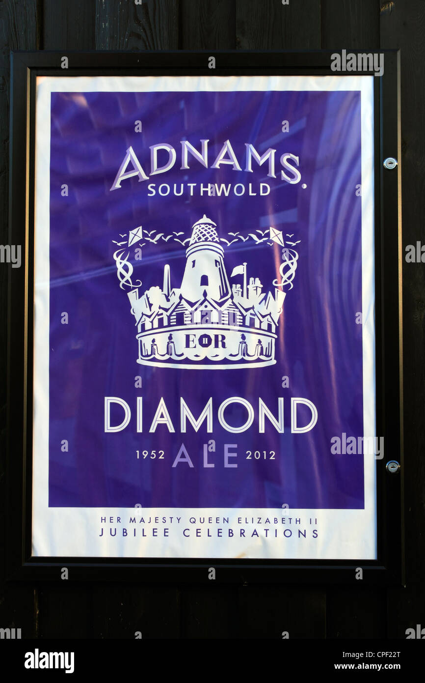 Admans Diamond Ale poster, Southwold Suffolk England UK Stock Photo - Alamy