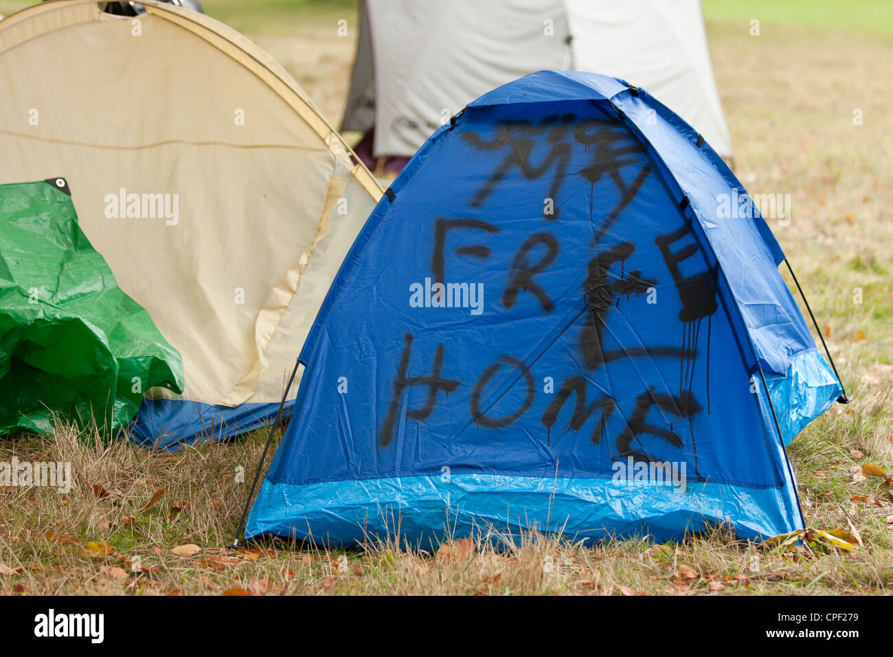 Homeless tent camp in Beacon Hill Park -Victoria, British Columbia ...