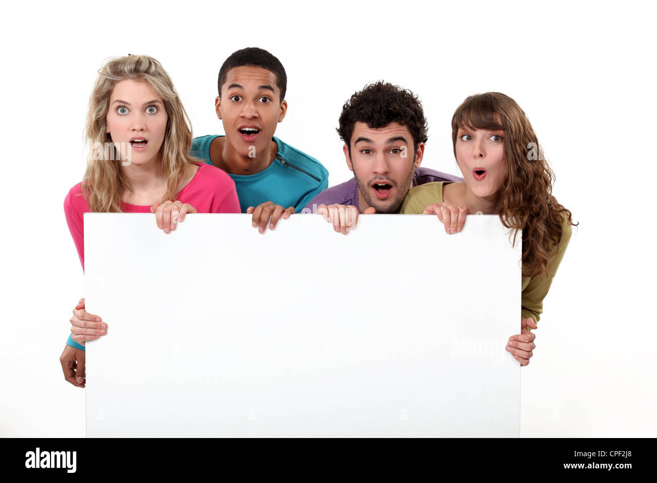 students holding copyspace Stock Photo - Alamy