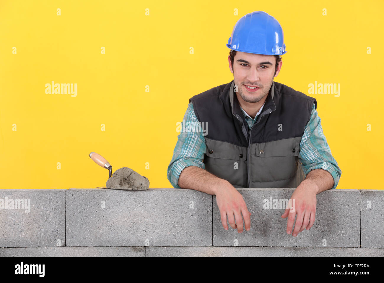 A mason at work Stock Photo - Alamy