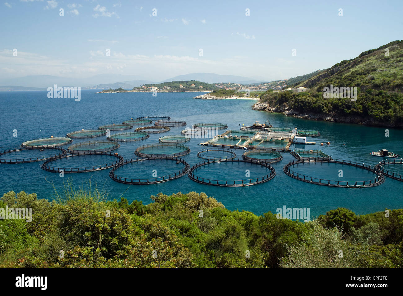 Fish Farm, near Kassiopi, Corfu, Greece Stock Photo - Alamy