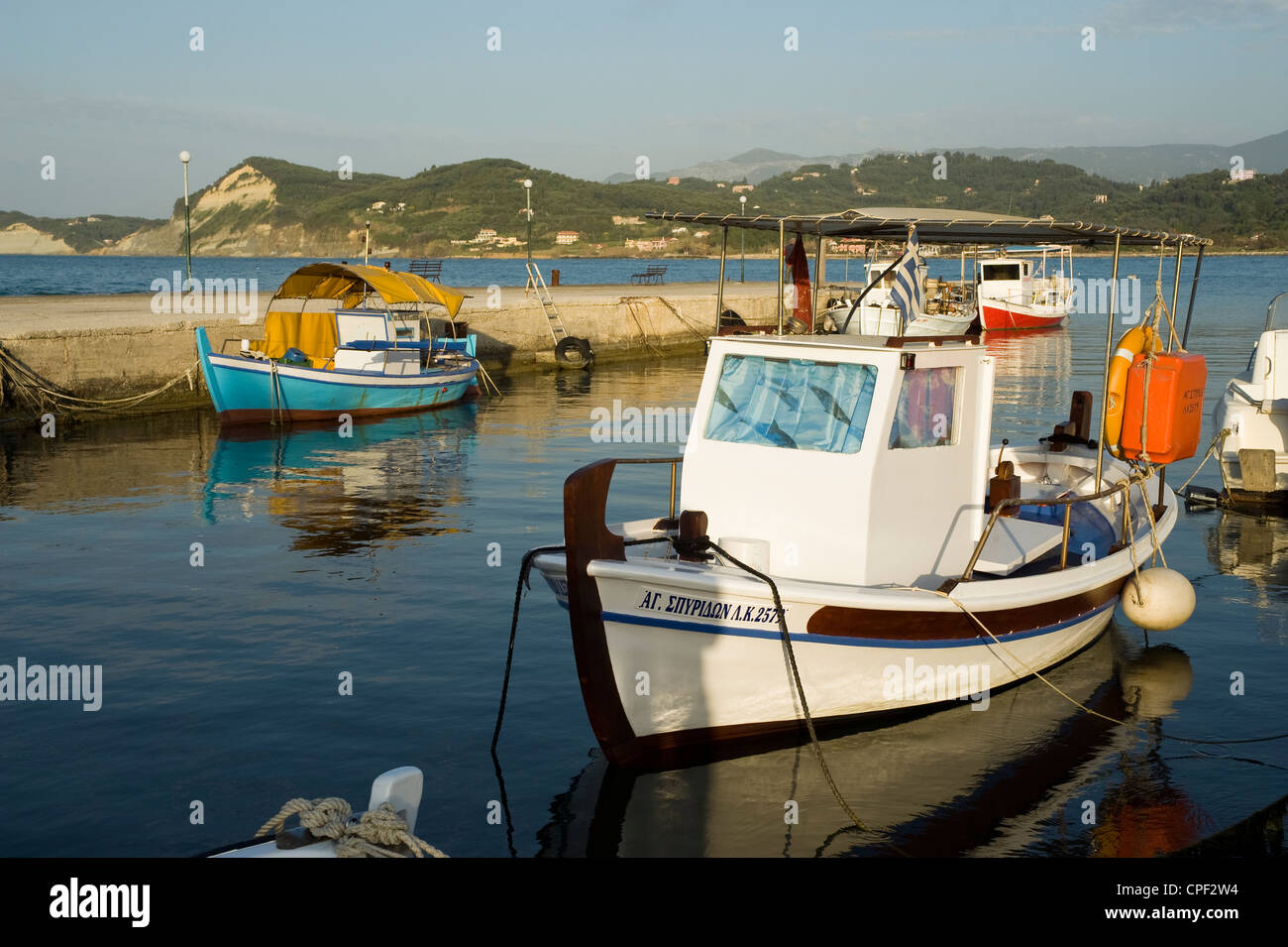 Fishing boats, Sidari, Corfu, Greece Stock Photo - Alamy