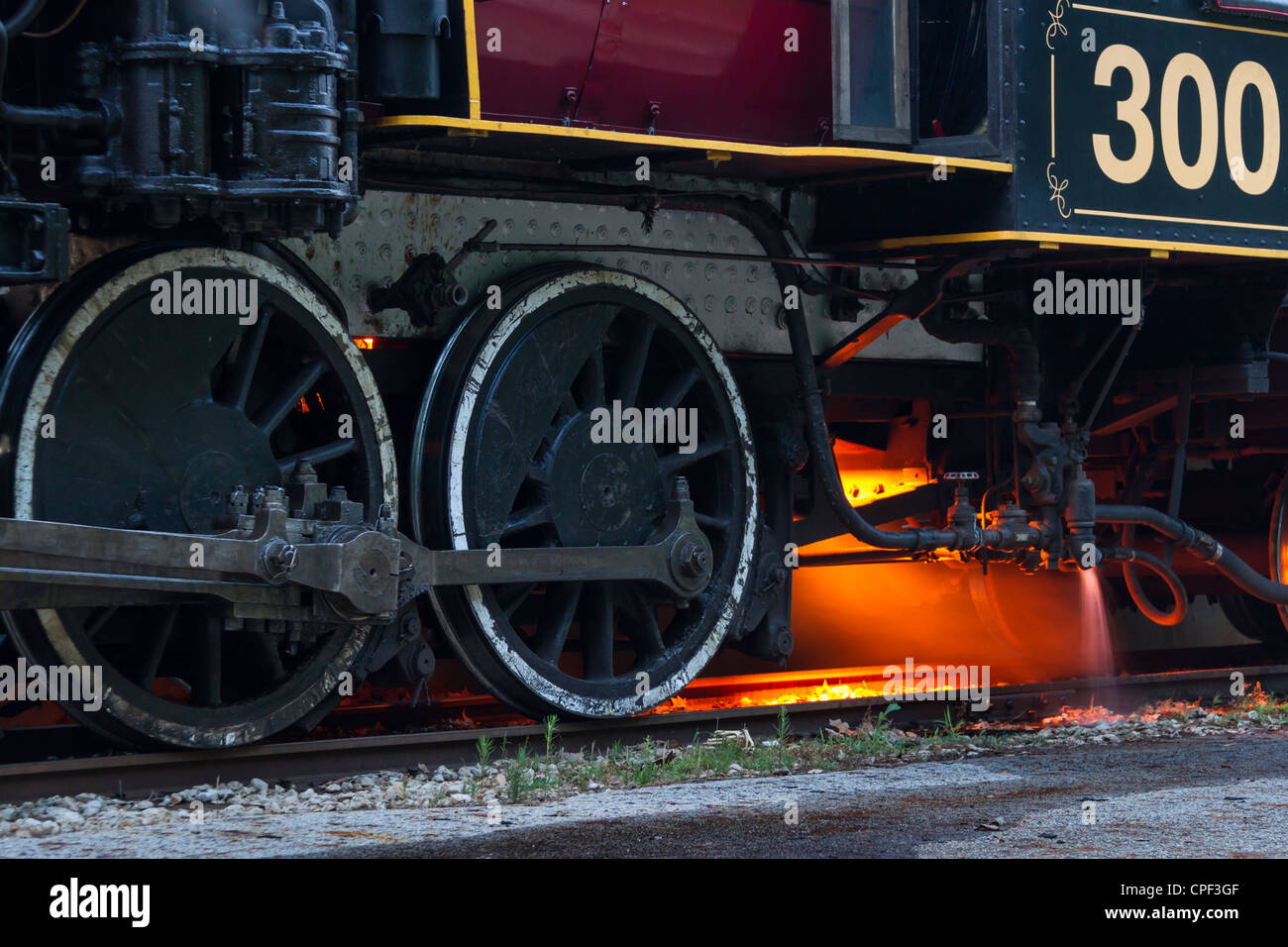 Night photo shoot with 1917 Baldwin "Pershing" steam engine locomotive ...