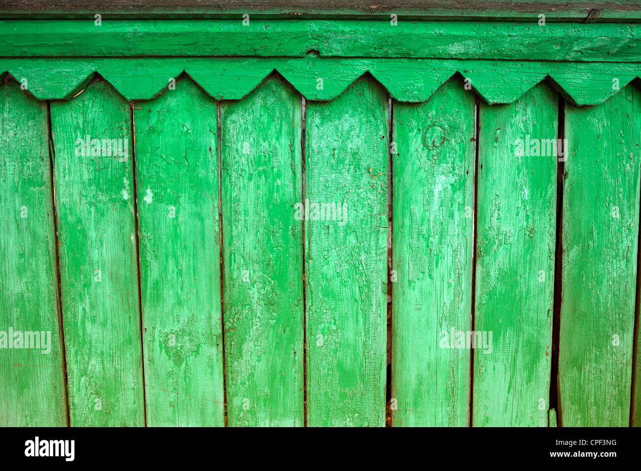Green painted wooden fence hi-res stock photography and images - Alamy