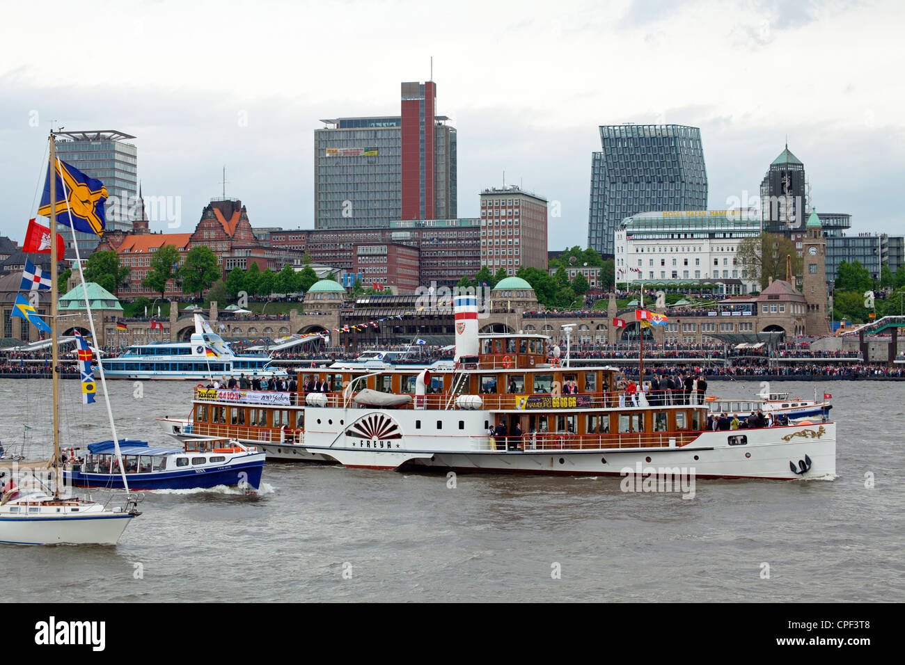 steam ship Freya, Harbour Birthday, Hamburg, Germany Stock Photo - Alamy