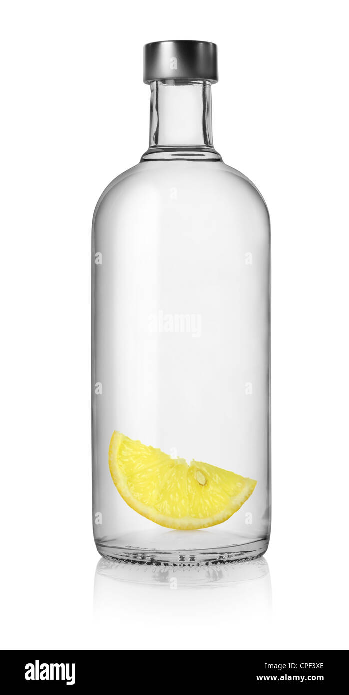 Bottle of vodka isolated on a white background. Clipping Path Stock ...