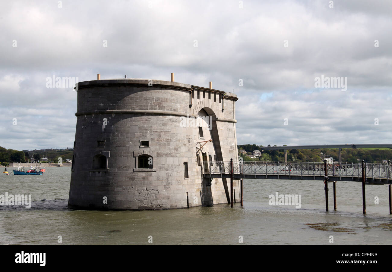 The Martello Tower on Front Street in Pembroke Dock Stock Photo - Alamy