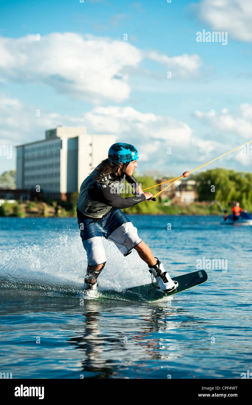 Cable park wakeboarding hi-res stock photography and images - Alamy