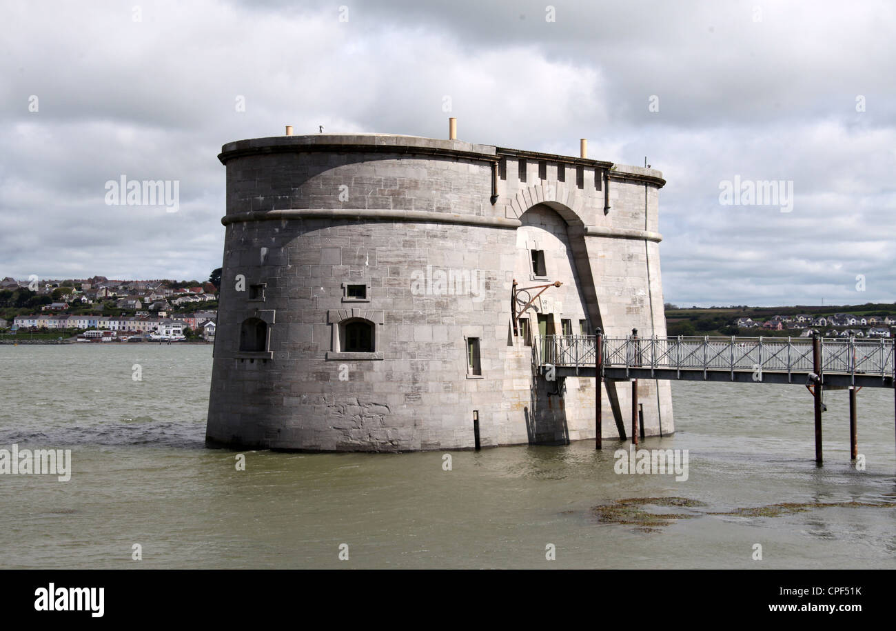 The Martello Tower on Front Street in Pembroke Dock Stock Photo - Alamy