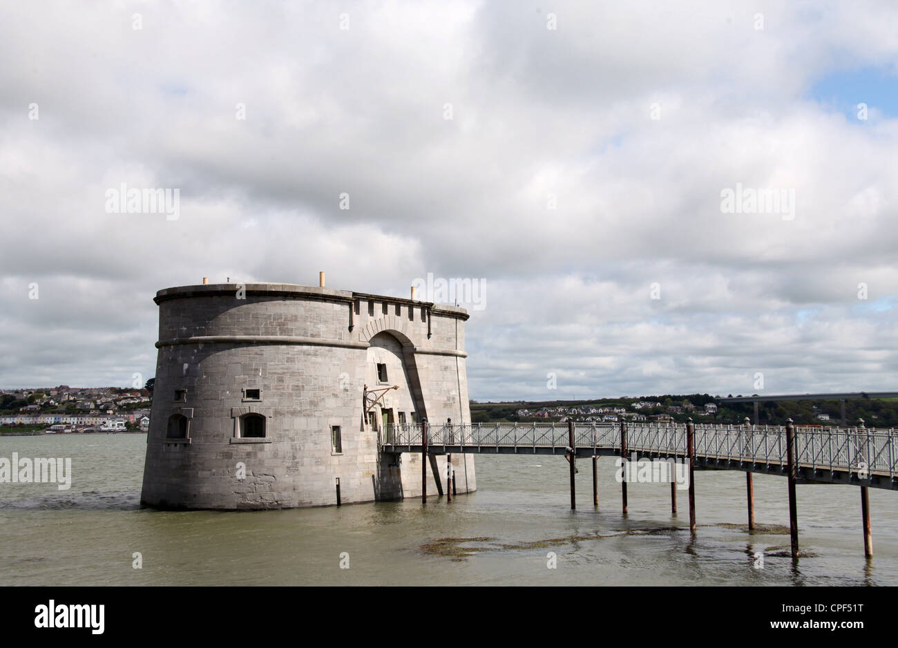 The Martello Tower on Front Street in Pembroke Dock Stock Photo - Alamy