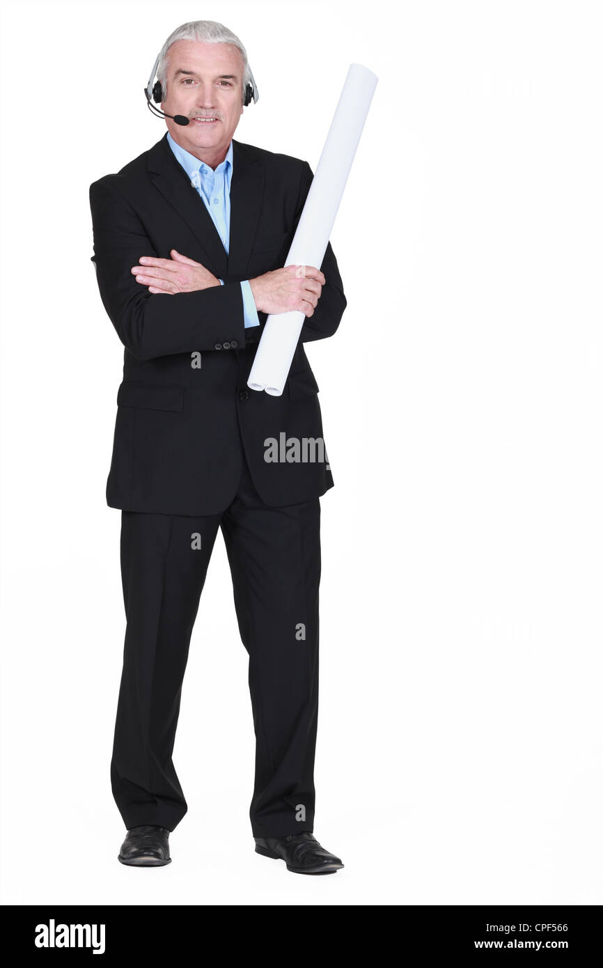 Happy grey haired mature Cut Out Stock Images & Pictures - Alamy