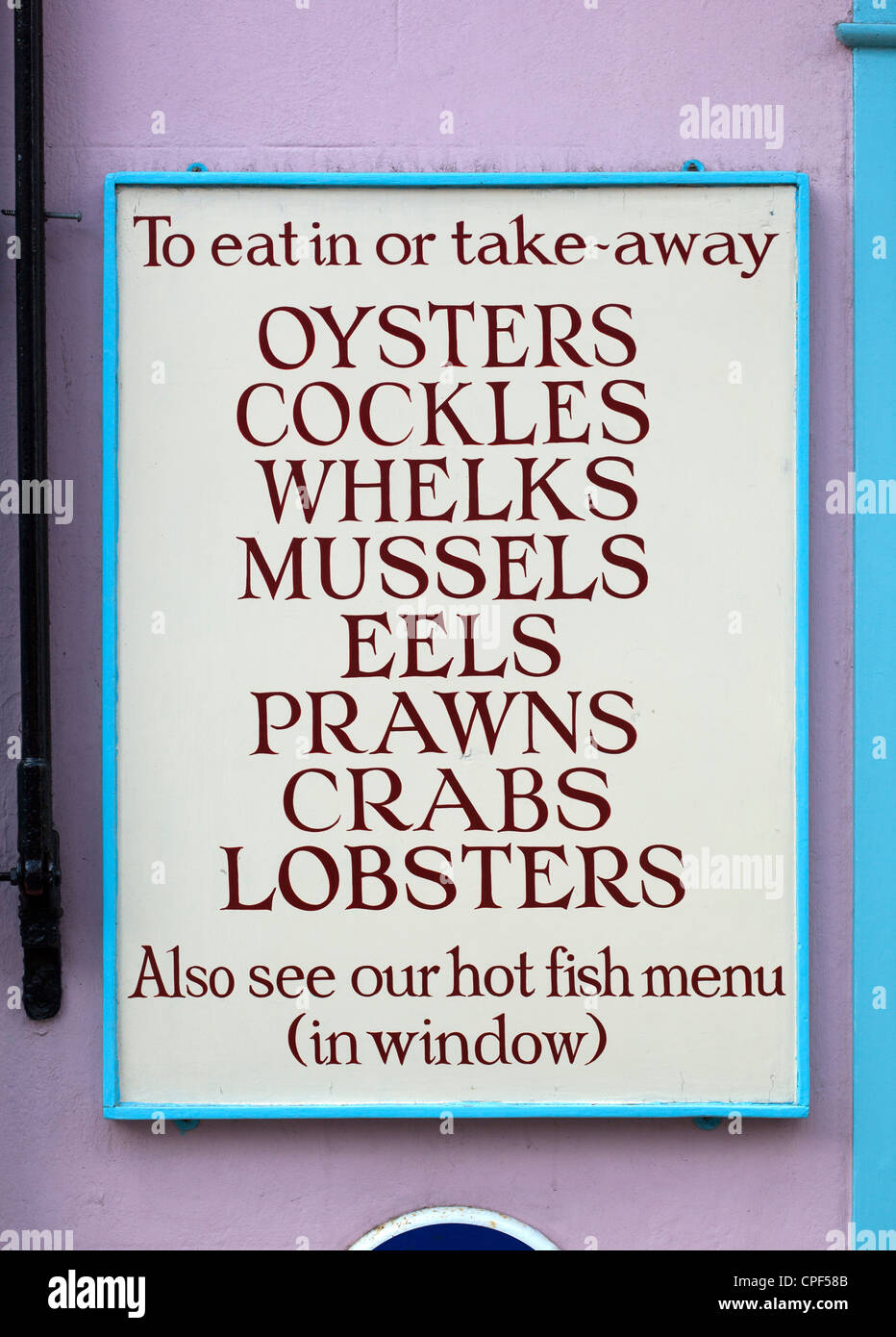 Seafood bar sign hi-res stock photography and images - Alamy