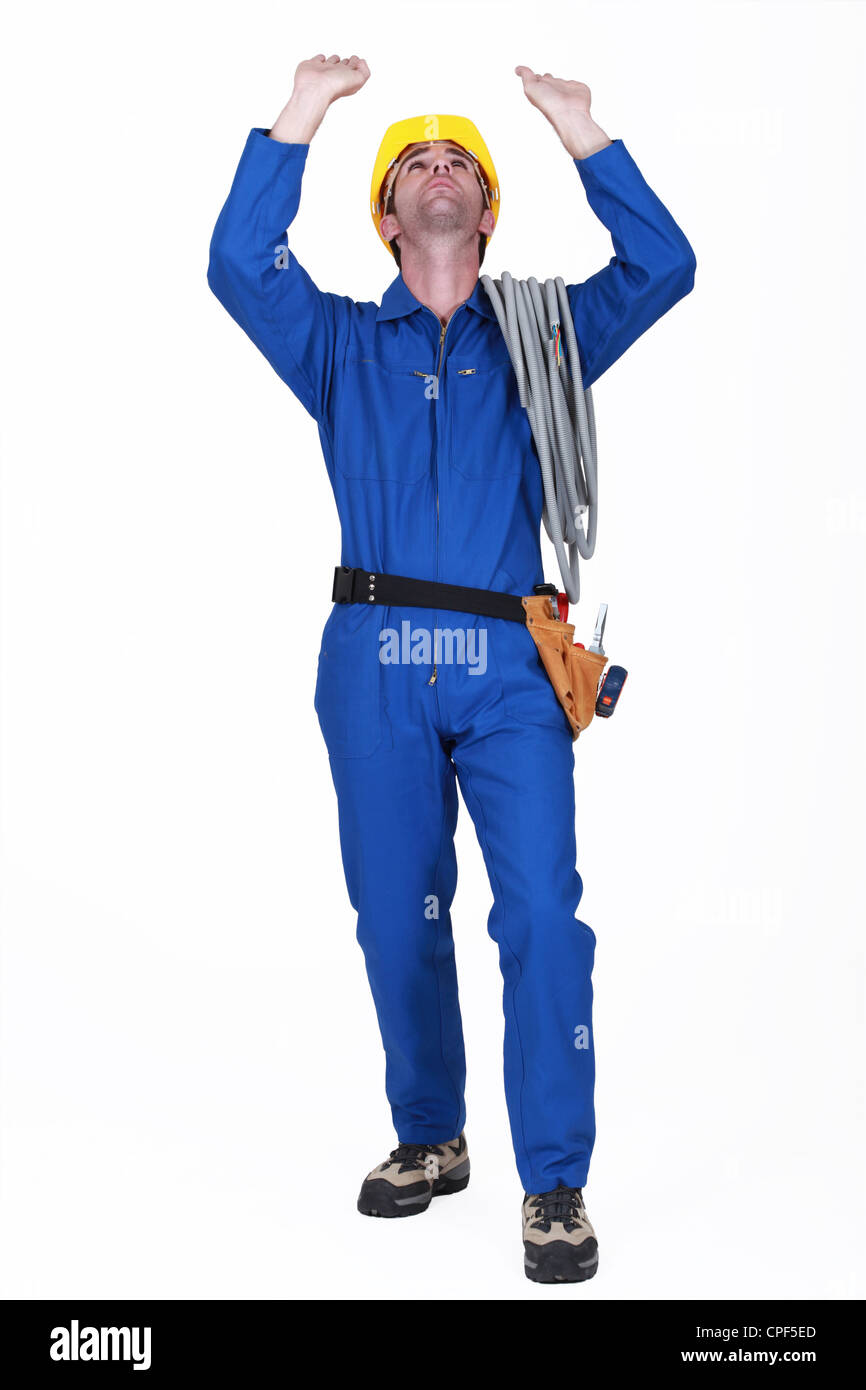 Man raising finger Cut Out Stock Images & Pictures - Alamy