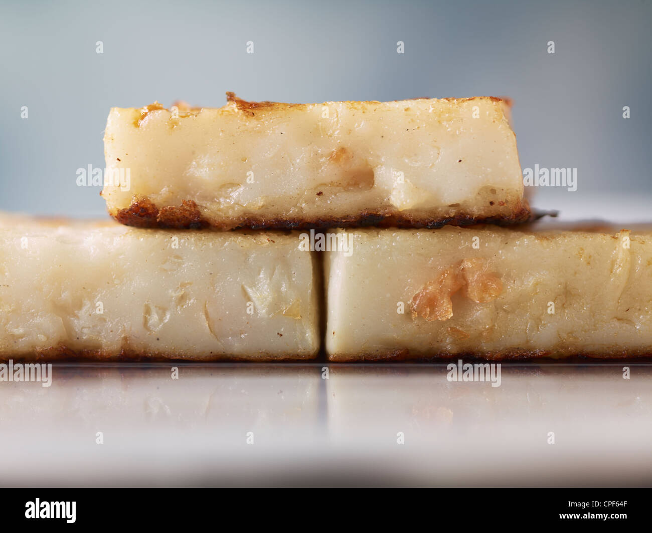 Pan fried turnip pancake, or Lo Bo Gao. March 16, 2011 Stock Photo - Alamy