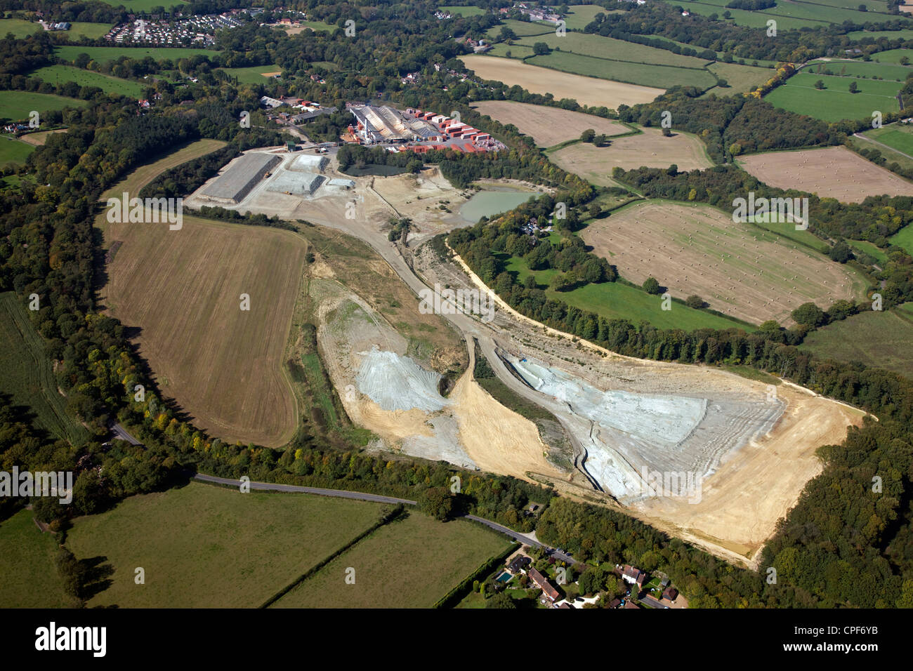 aerial view of Ibstock Brick quarry at Newdigate in Surrey Stock Photo ...