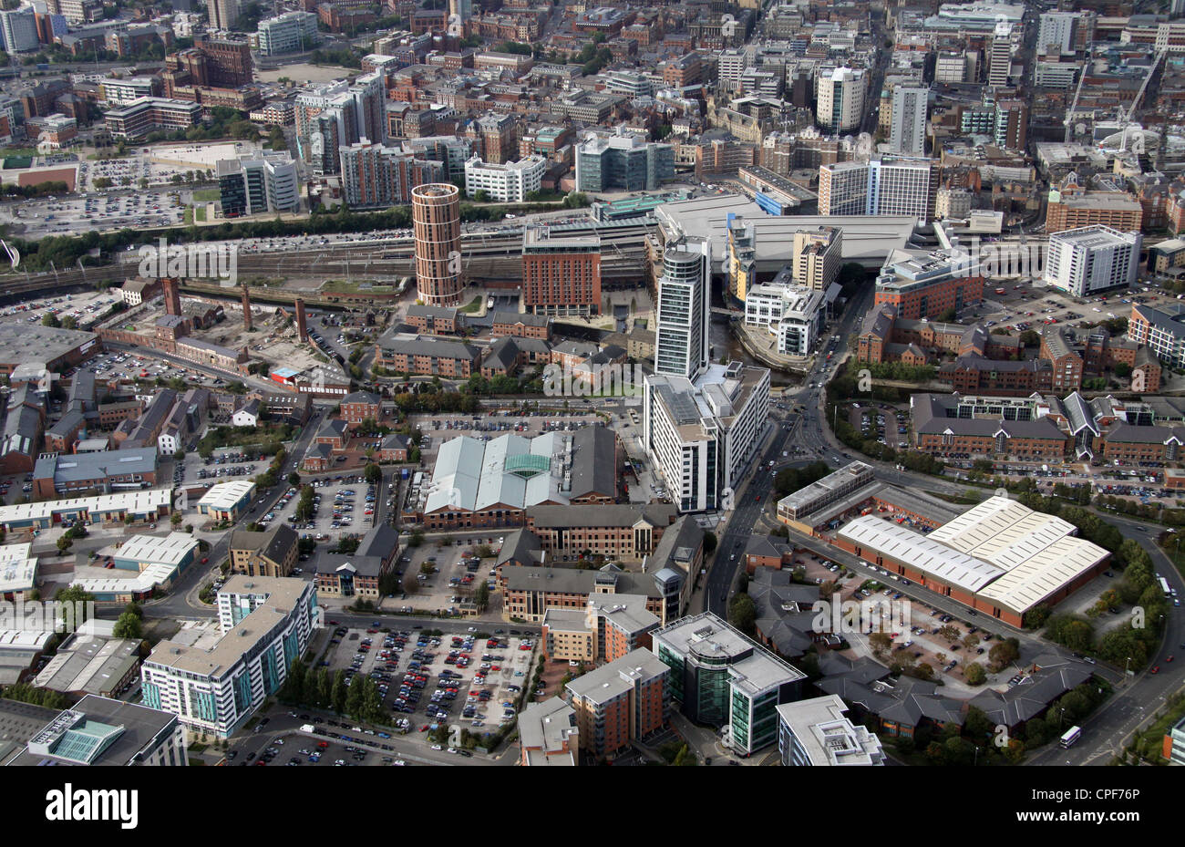 aerial view of the area of Leeds just south of the city centre Stock ...