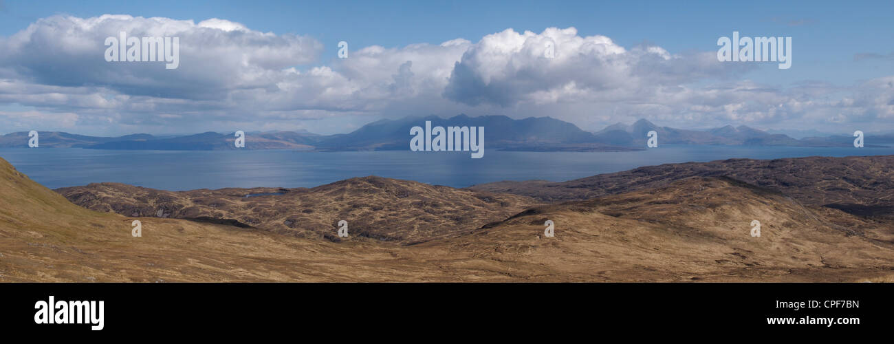 Skye Cuillin from Ard Nev, Rum, Scotland Stock Photo - Alamy