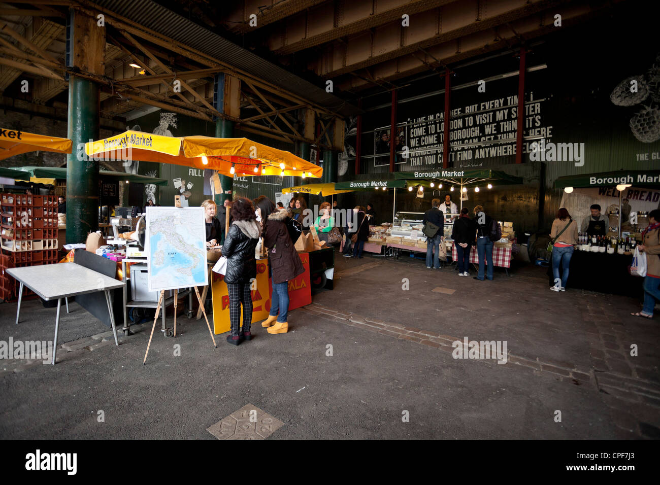 Inside Borough Market, London, England, UK Stock Photo - Alamy