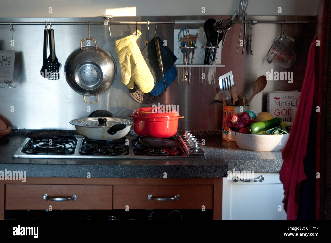 Kitchen tools in modern kitchen Stock Photo - Alamy