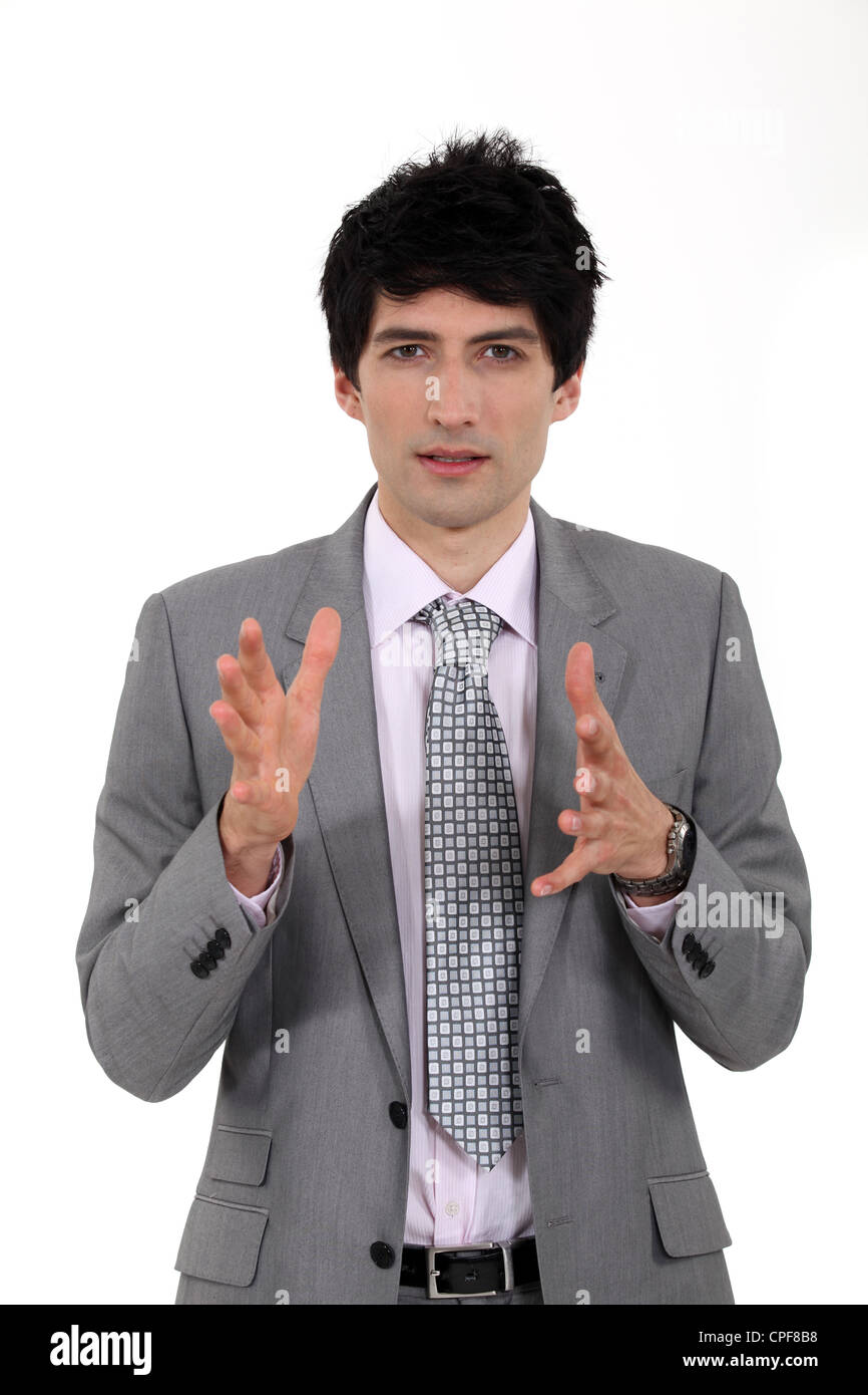 Explaining something funny hi-res stock photography and images - Alamy