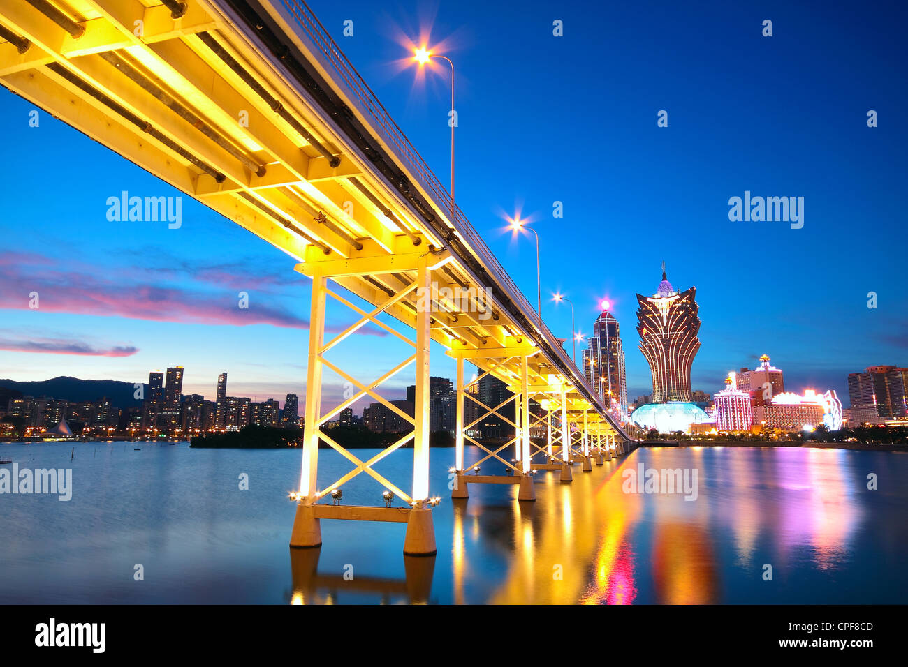 Macau cityscape of bridge and skyscraper Macao, Asia Stock Photo - Alamy