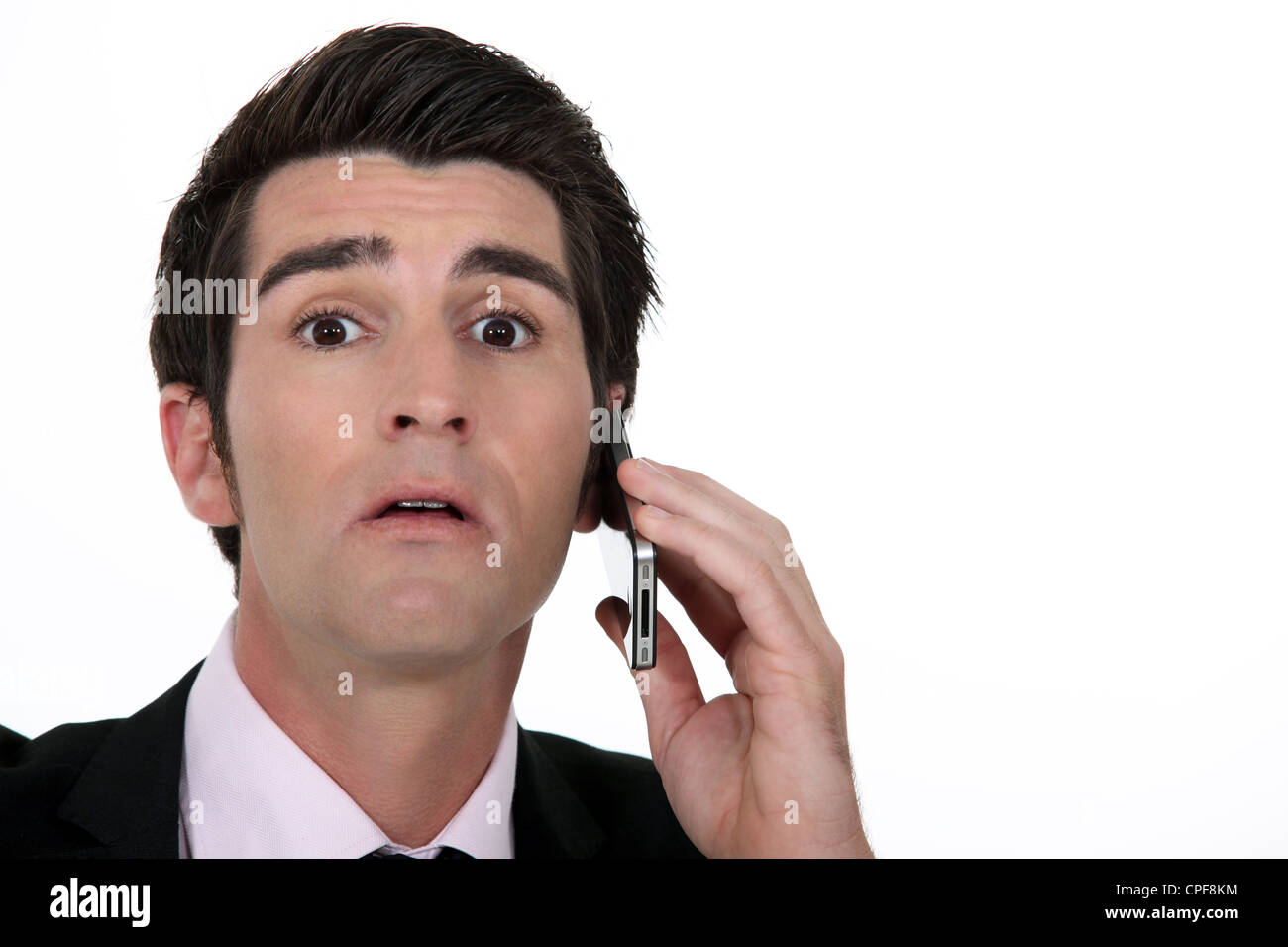 Surprised by call hi-res stock photography and images - Alamy