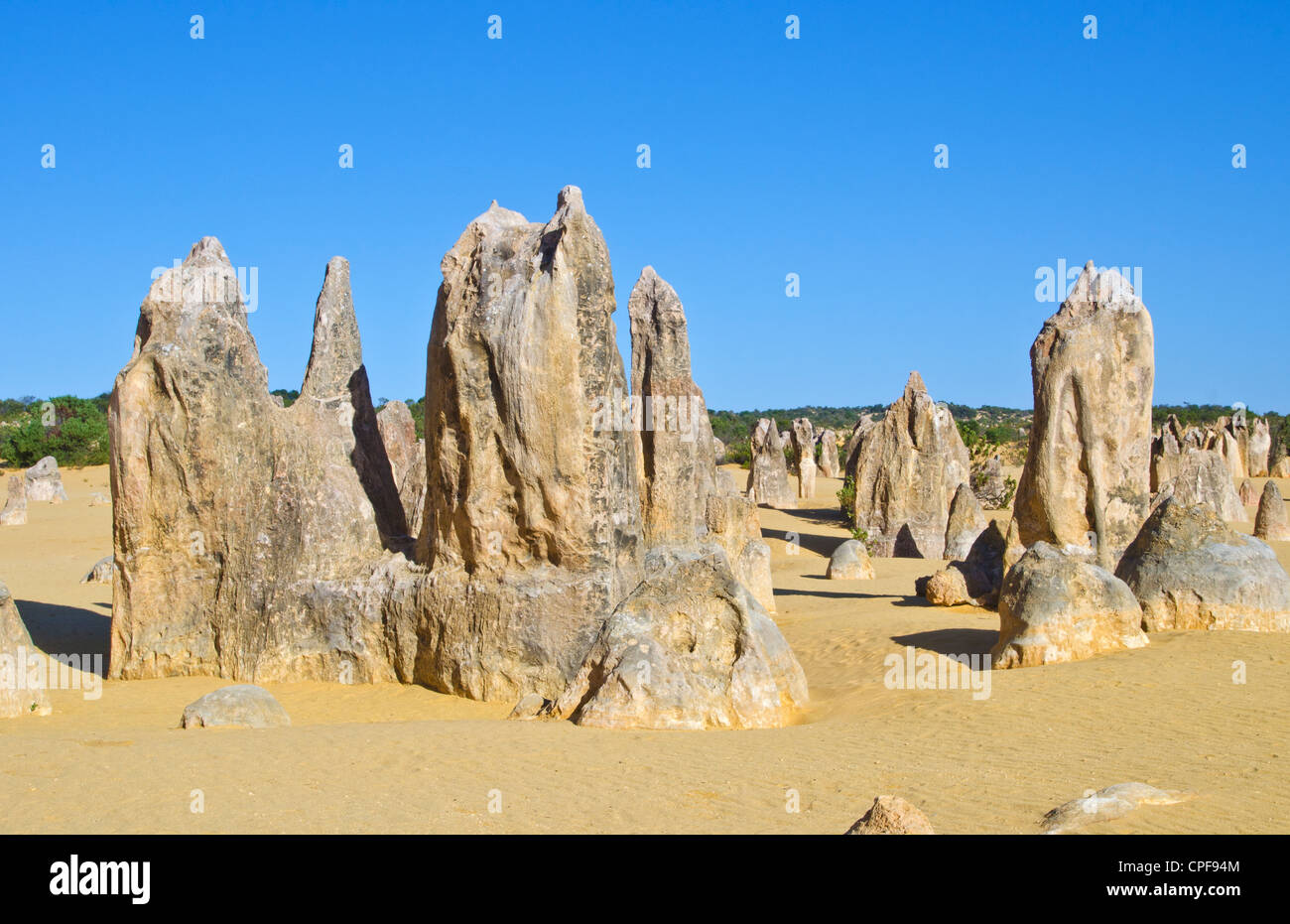 The Pinnacles a famous rock formation in Nambung National Park in ...