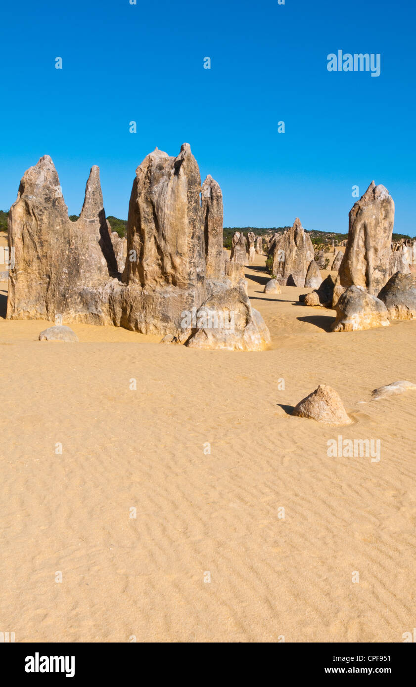 The Pinnacles a famous rock formation in Nambung National Park in ...