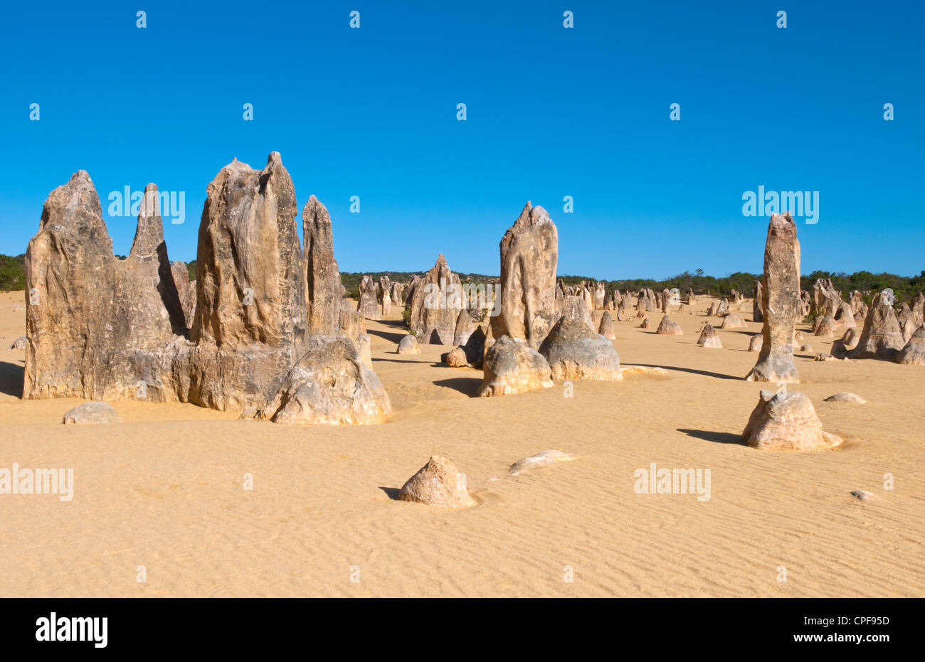 The Pinnacles a famous rock formation in Nambung National Park in ...