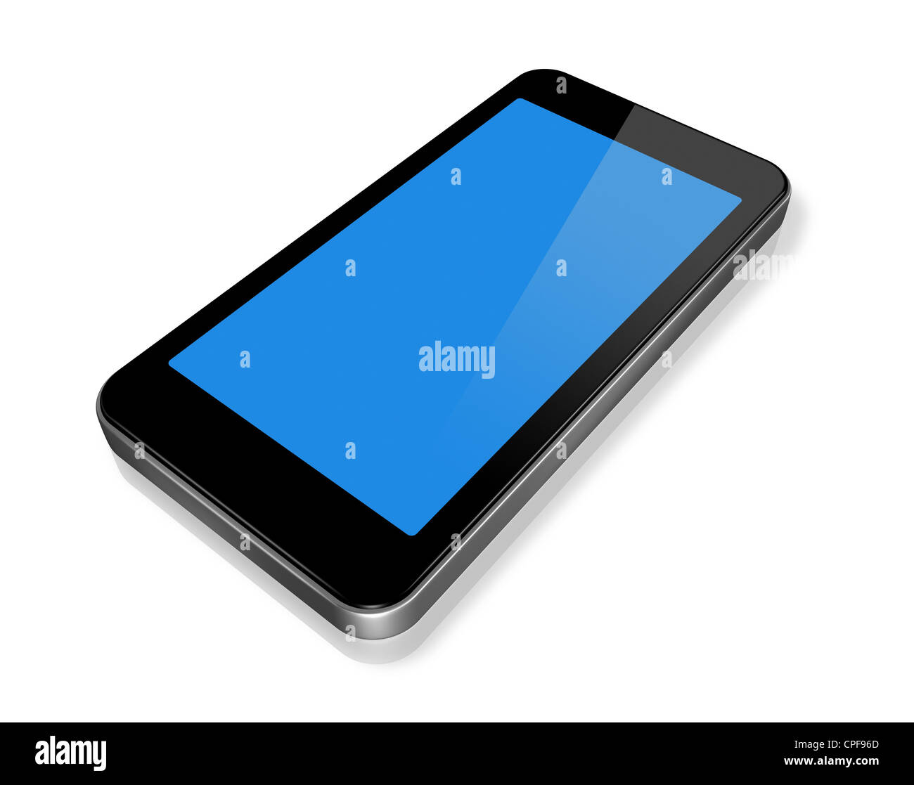 three dimensional mobile phone isolated on white whith clipping path ...