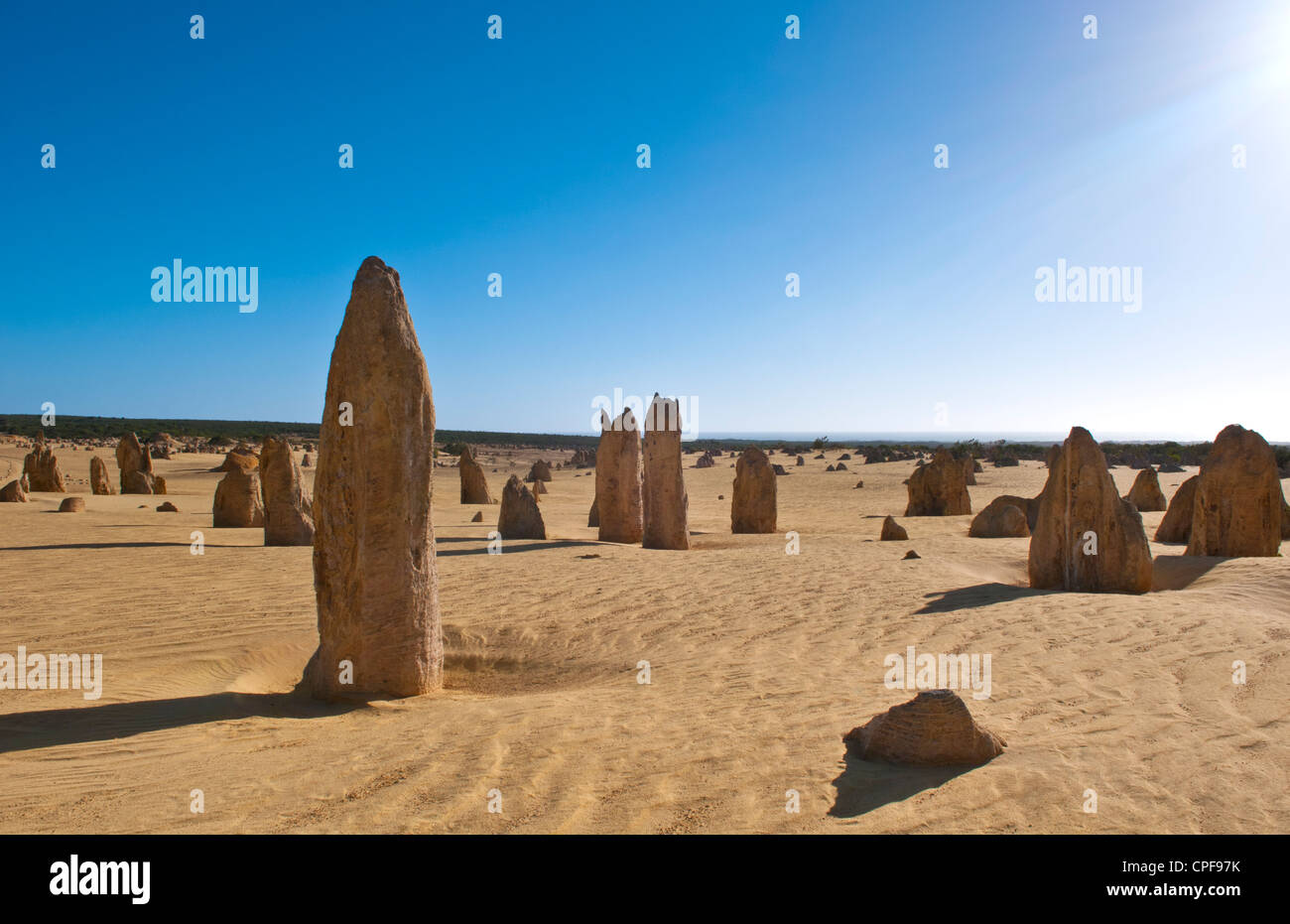 The Pinnacles a famous rock formation in Nambung National Park in ...