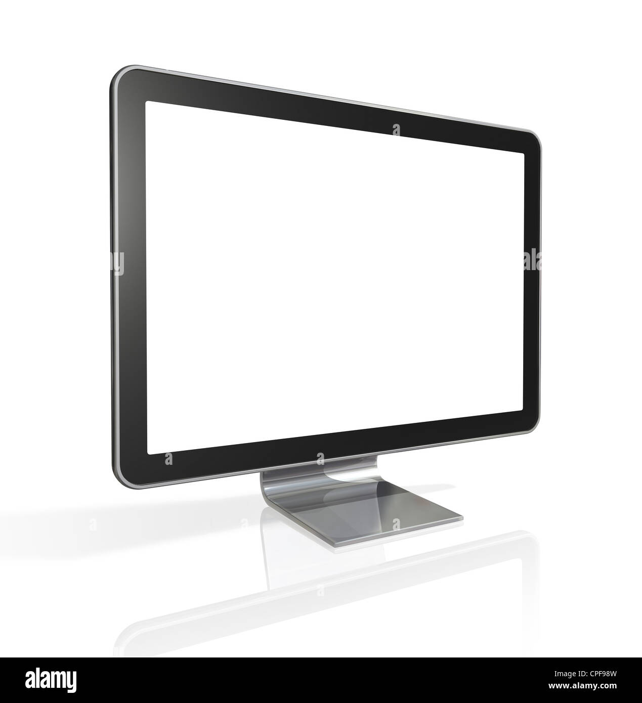 3D television, computer screen isolated on white with clipping path ...