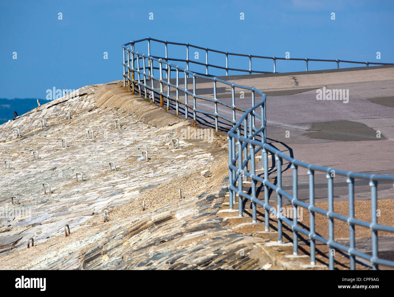 Seafront Railings or Safety Barrier Southsea Stock Photo - Alamy