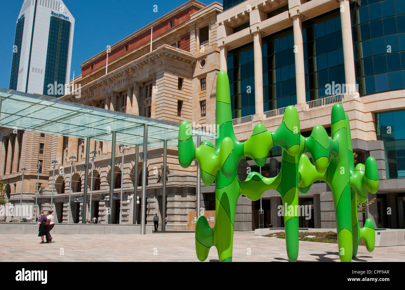 Forest Place joining old and new buildings with green artwork in ...